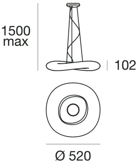Linea Light 8005 - LED Stmívatelný lustr na lanku MR. MAGOO LED/23W/230V