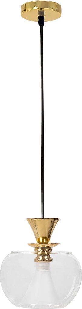 Toolight - Stropní lampa závěsná skleněná koule zlatá APP902-1CP, OSW-06676