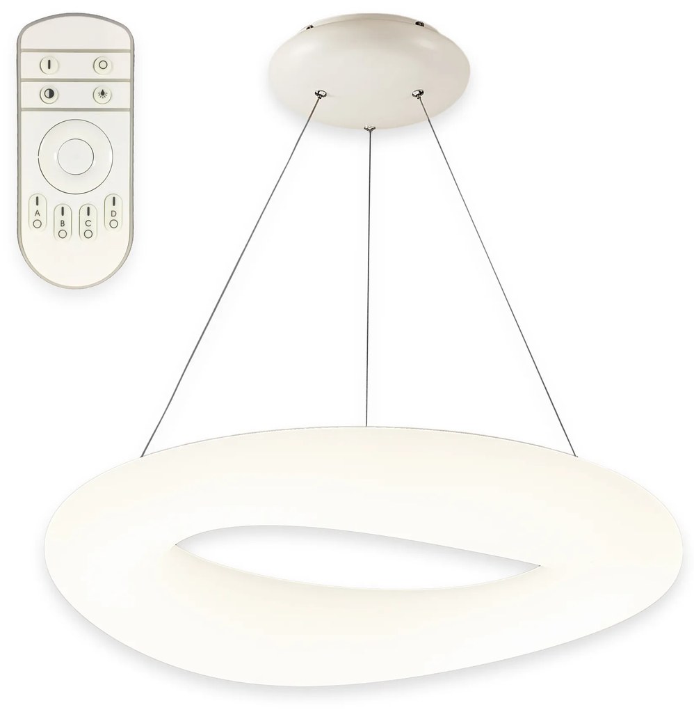 TOP LIGHT Cloud MAX RC - LED závěsné svítidlo s ovladačem Ø 75cm, 80W, 3000-6500K