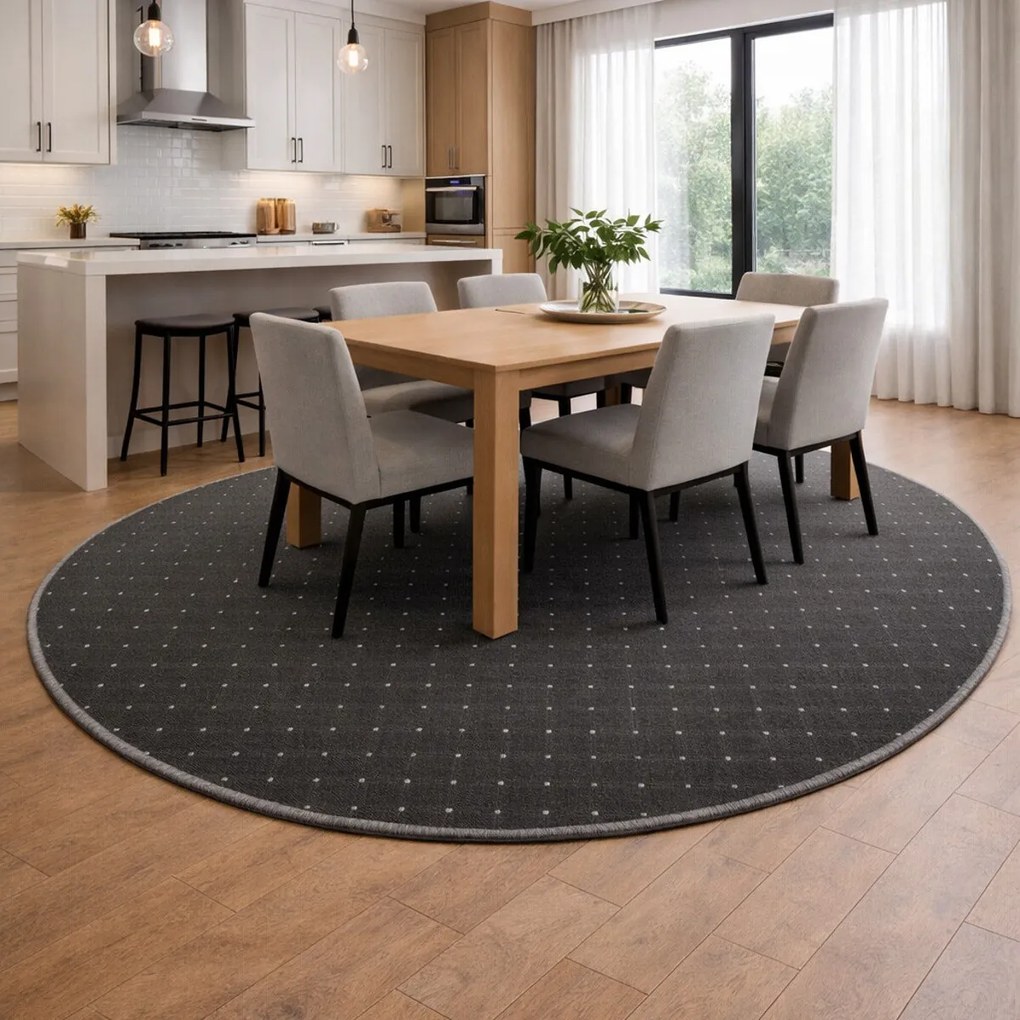 Condor Carpets, Kusový koberec Udinese hnědý kruh, 67x67 (průměr) kruh, hnědá, chodba / předsíň