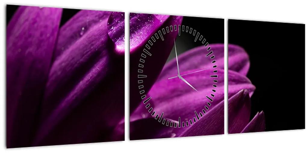 Obraz - Kapka vody (s hodinami) (90x30 cm)