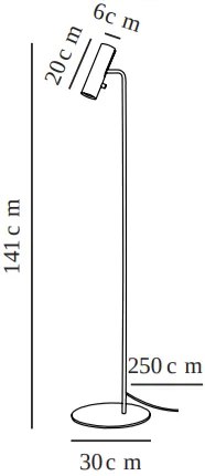 NORDLUX MIB 6 stojací lampa Barva: Černá