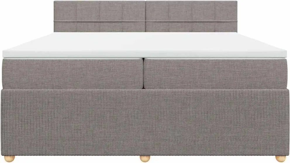 Box spring postel s matrací taupe 200x200 cm textil 3287567