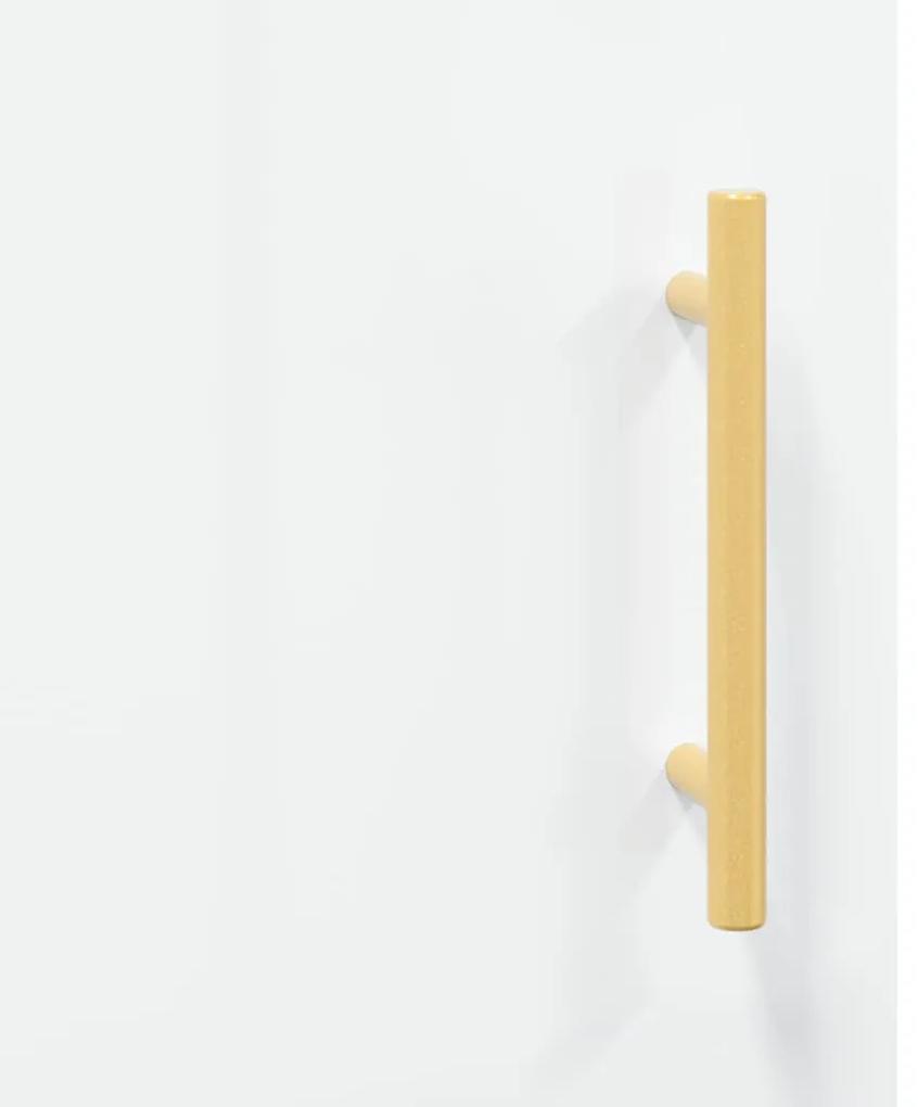 Skříň highboard lesklá bílá 69,5 x 34 x 180 cm kompozitní dřevo,  3195725
