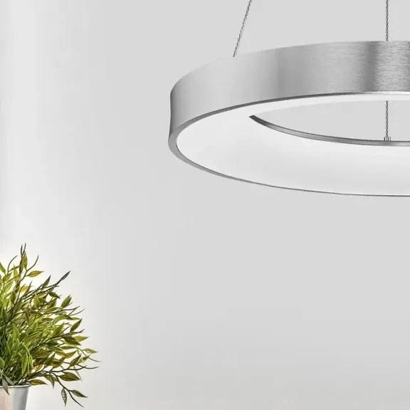 LED lustr Rando Thin 60 3000K stříbrná