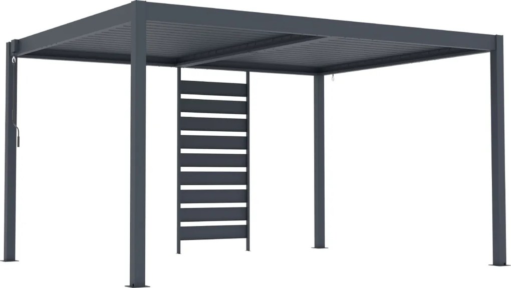 Boční zástěna pro bioklimatickou pergolu BestBerg BBP-ACG / 92 × 203 cm / šedá