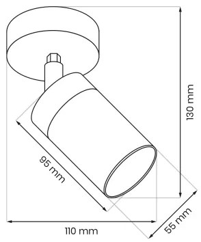 Brilagi - Bodové svítidlo POKER 1xGU10/25W/230V modrá