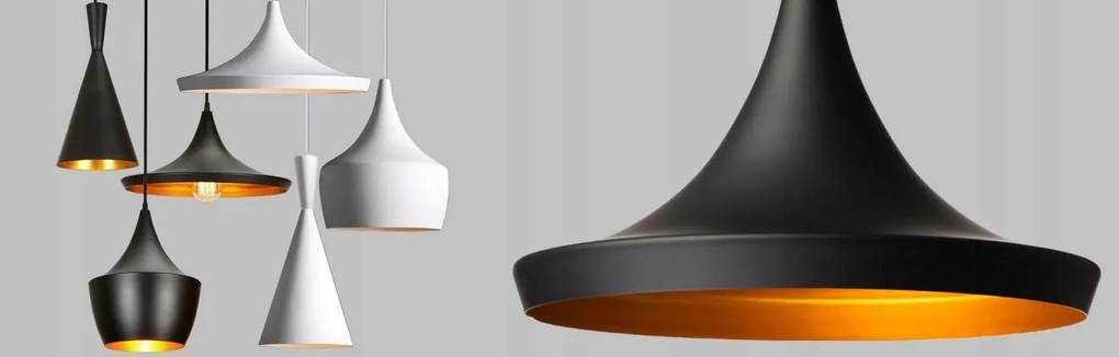 Toolight, závěsné stropní svítidlo COSTA B 1xE27, bílá-zlatá, OSW-00117