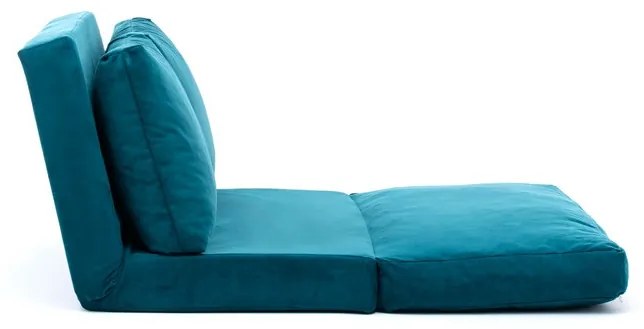 Designová rozkládací pohovka Wandella 120 cm petrolejová