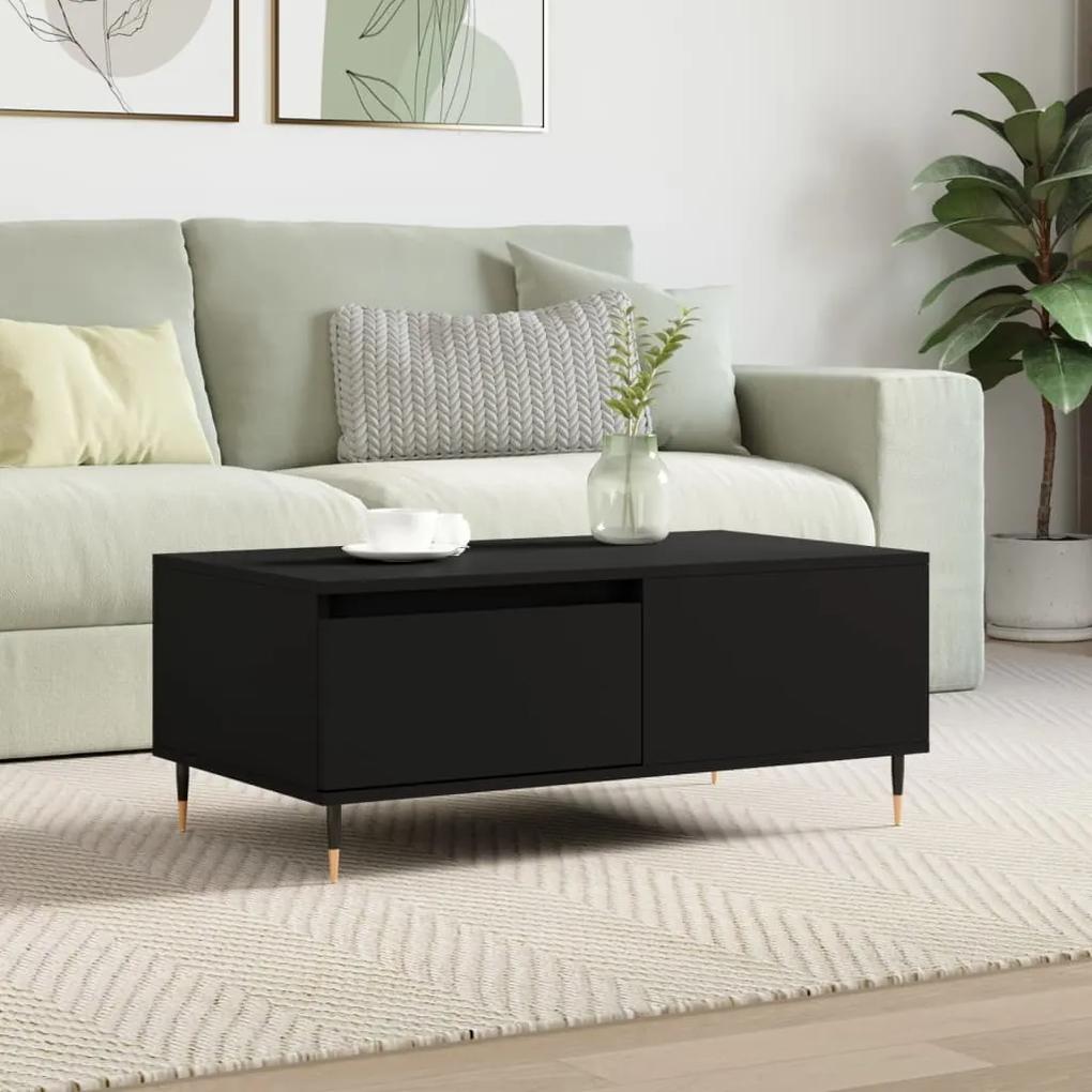 vidaXL Konferenční stolek 90 x 50 x 36,5 cm kompozitní dřevo [830799] Barva: Černá