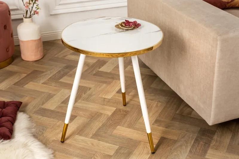 Noble Home Bílý konferenční stolek Paris 45 cm