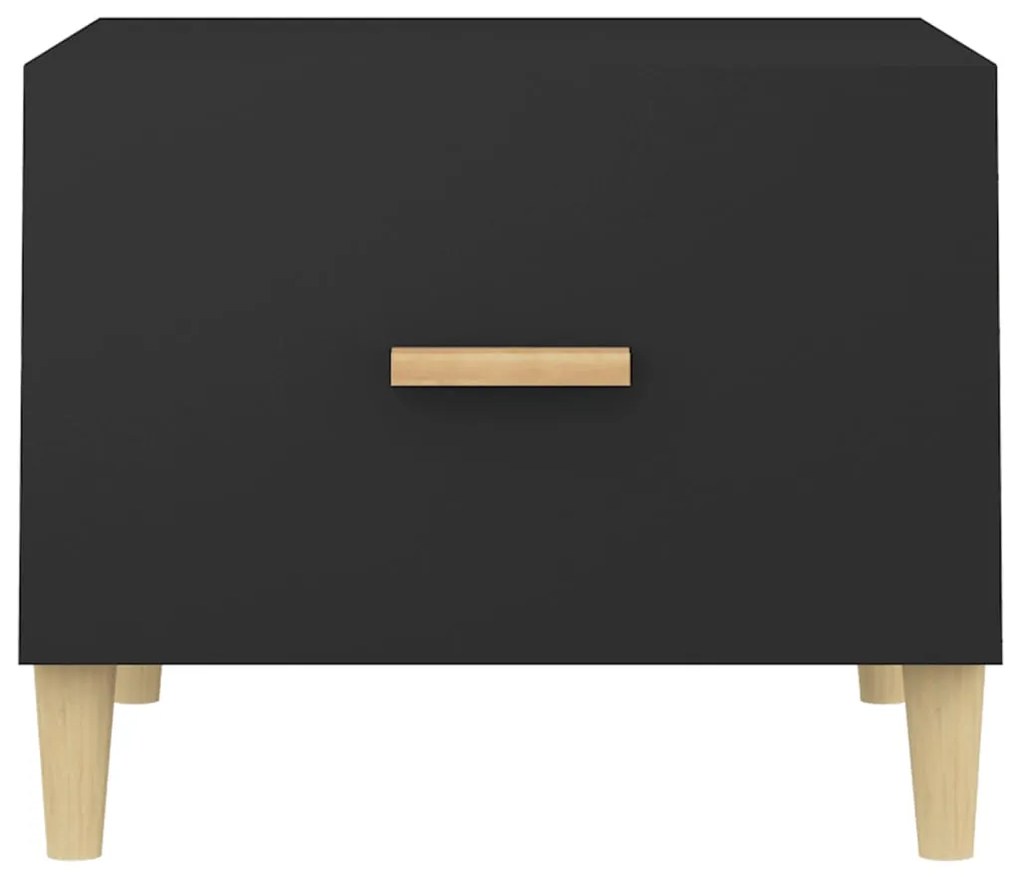 Konferenční stolek černý 50 x 50 x 45 cm kompozitní dřevo - Default Title