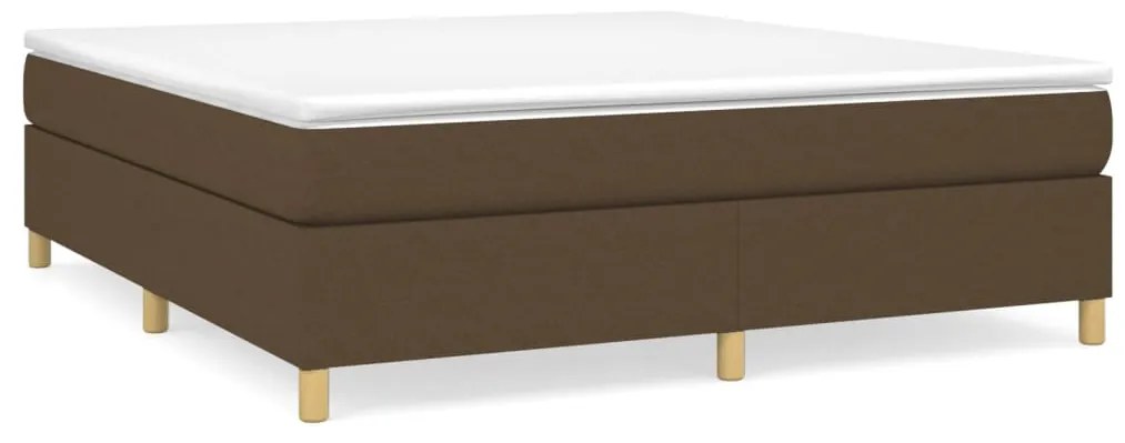 Box spring postel s matrací tmavě hnědá 180x200 cm textil,  3144541