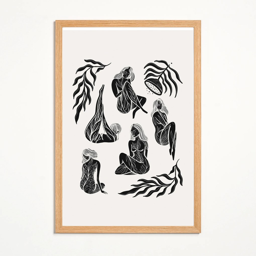 Kristína Babulicová | Tiché múzy Rám: Černý, Velikost: 70 x 50 cm