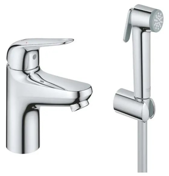 Grohe Euroeco - Umyvadlová baterie s bidetovou sprškou, chrom 24264001