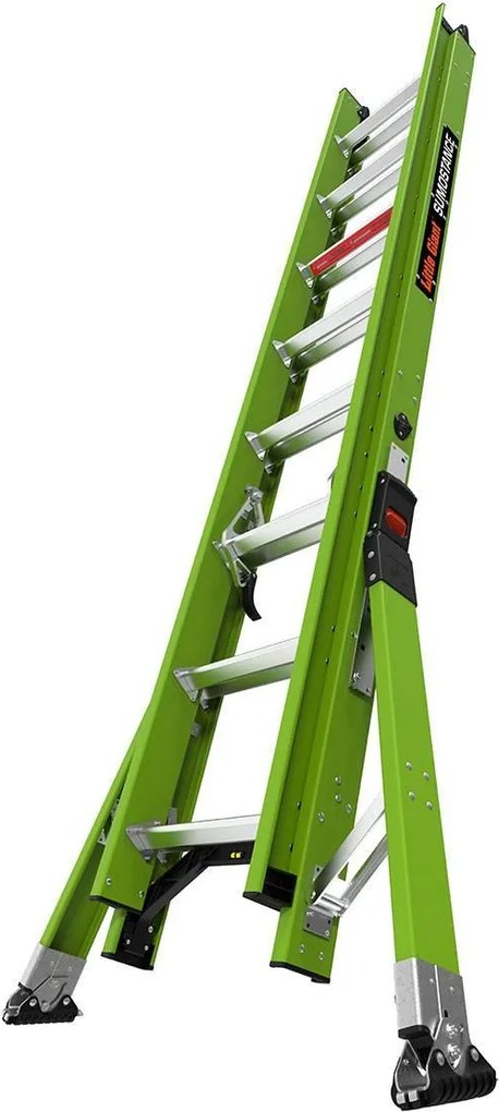 Little Giant SumoStance – výsuvný sklolaminátový žebřík 2×8 až 2×14, EN 131 Délka: 488 cm, Model: 16