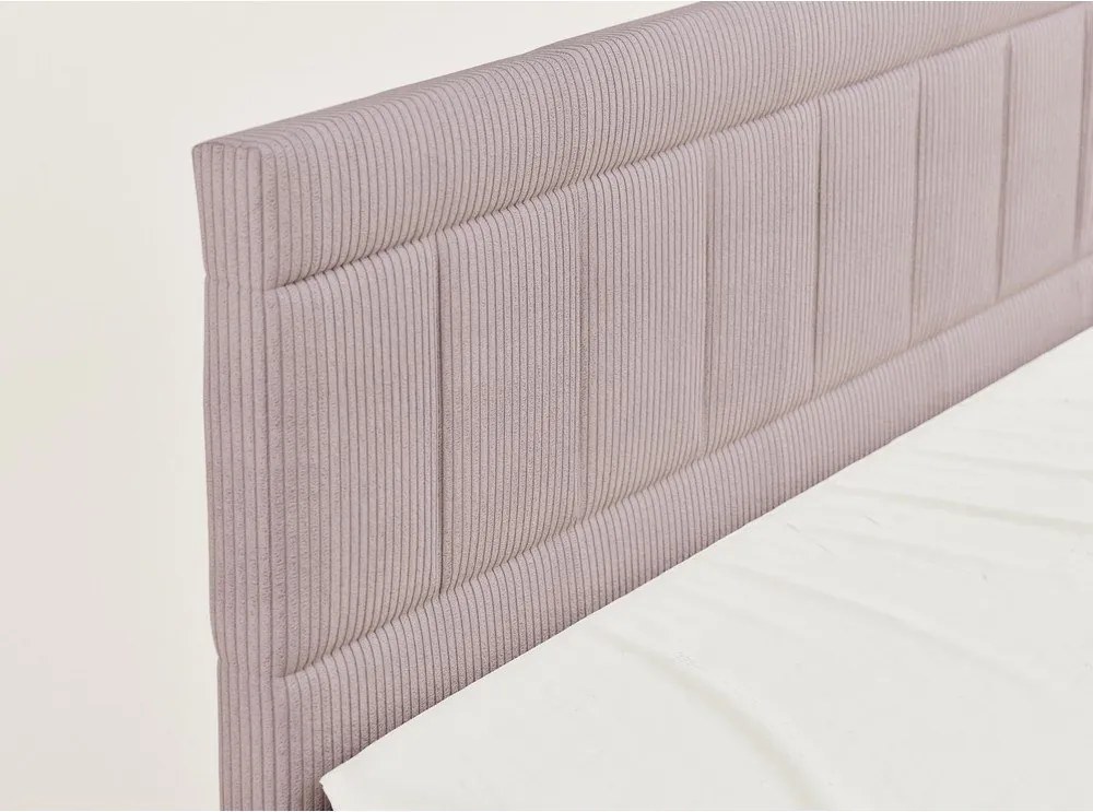 Fialová boxspring postel s úložným prostorem 200x200 cm Caya – Maison de Rêve