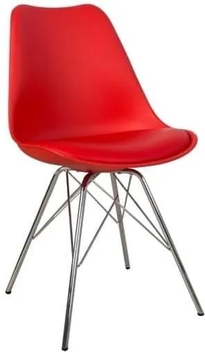 INV Jídelní židle Luton Retro červená