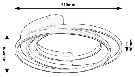 Rabalux 71288 - LED Stropní svítidlo HOLIZE LED/50W/230V