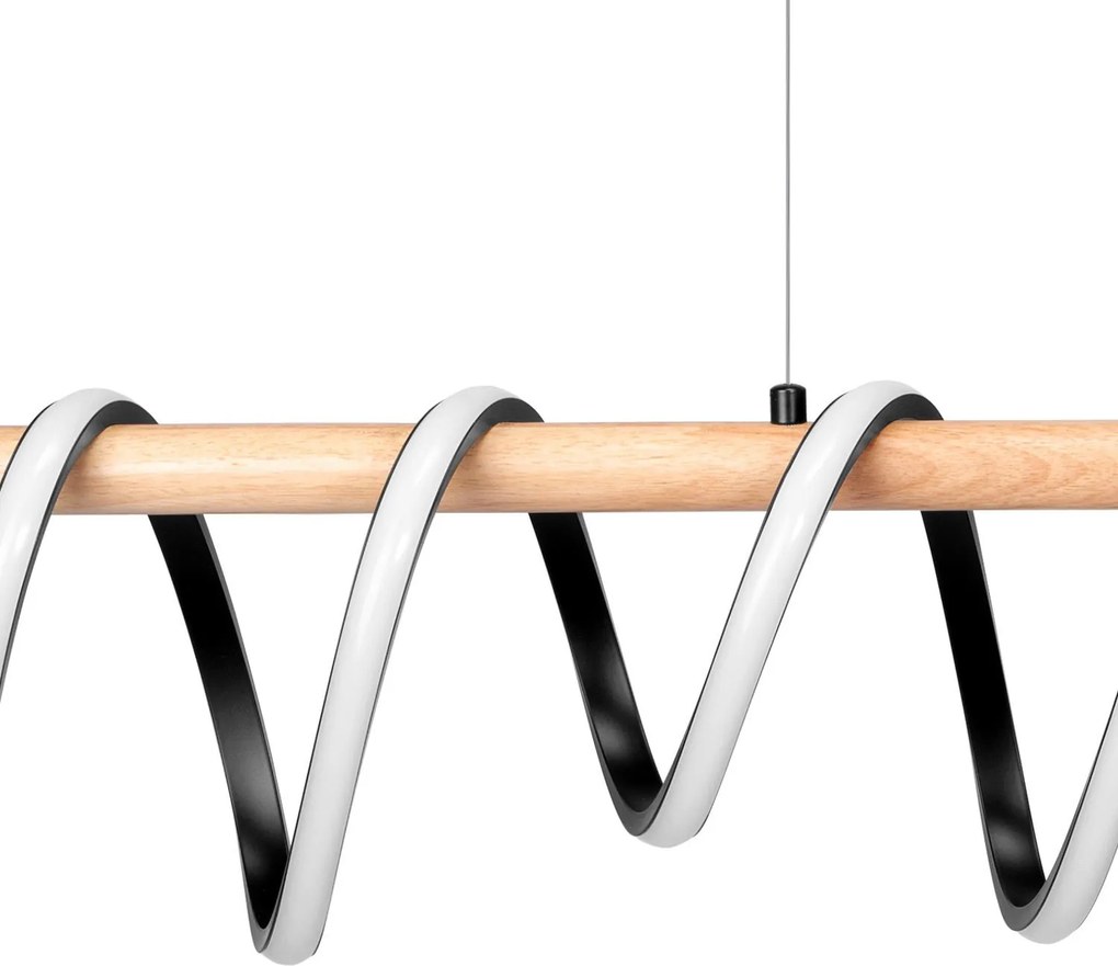 Toolight Toolight, LED stropní svítidlo 120cm 30W 4000K APP1288-CP, černá-hnědá, OSW-00943