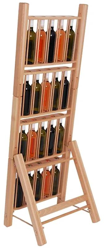 Stojan na víno 668 - Dřevěný stojan na 20 lahví vína