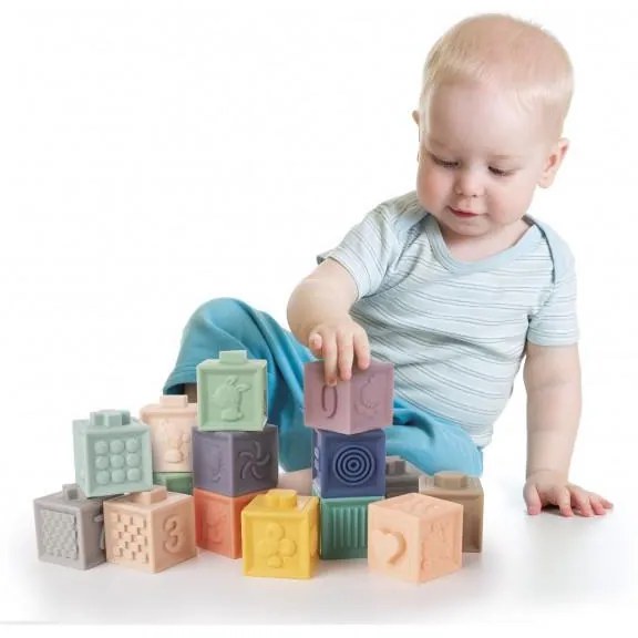 Canpol babies Měkké senzorické hrací kostky 12 ks
