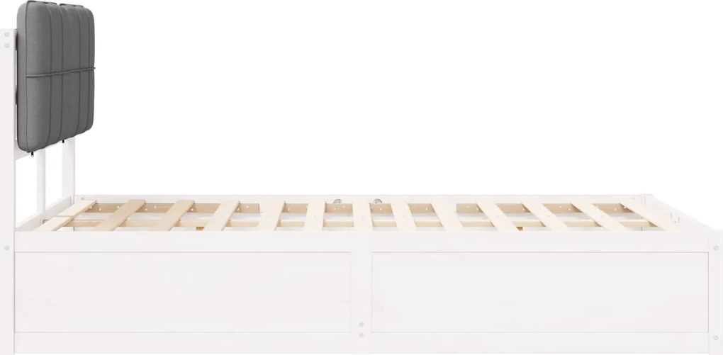Rám postele s čalouněným čelem s čelo Světle šedá 120 x 200 cm 3405541
