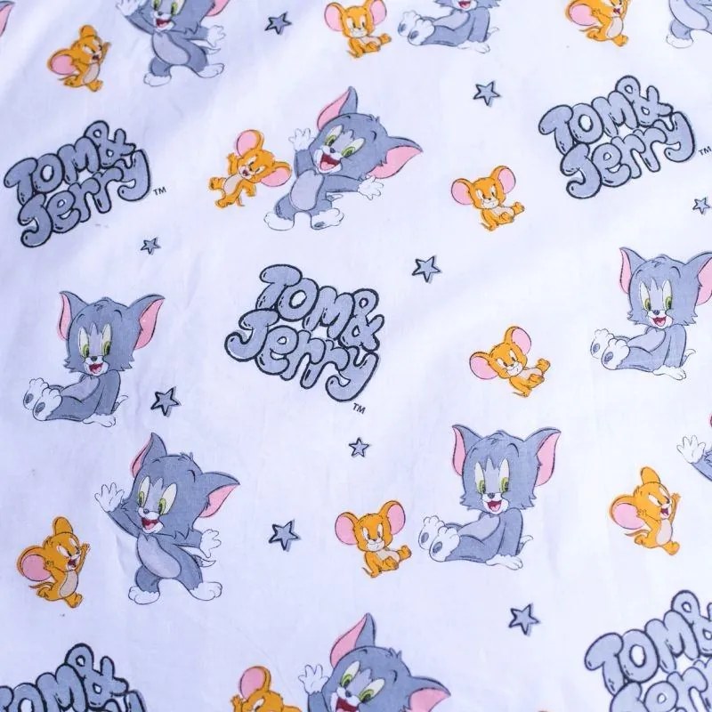 JERRY FABRICS Prostěradlo Tom a Jerry  Bavlna, 90/200 cm