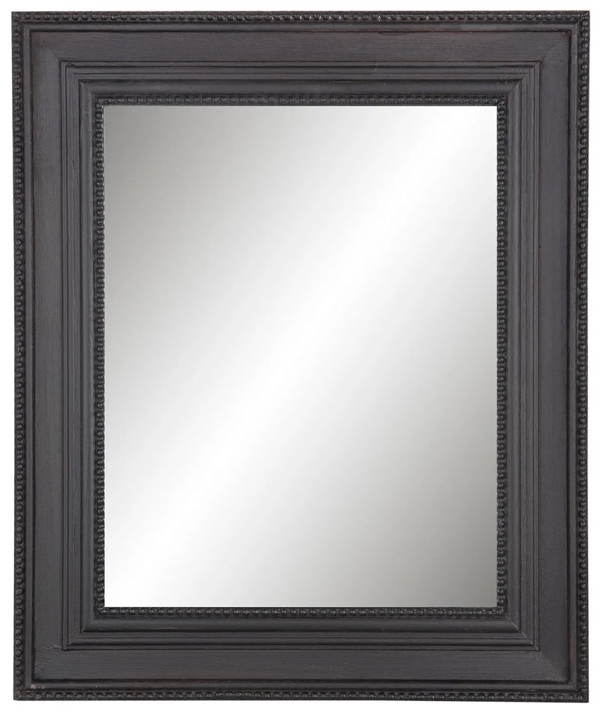 Dřevěné zrcadlo s černým rámem - 55*4*65 cm Clayre & Eef