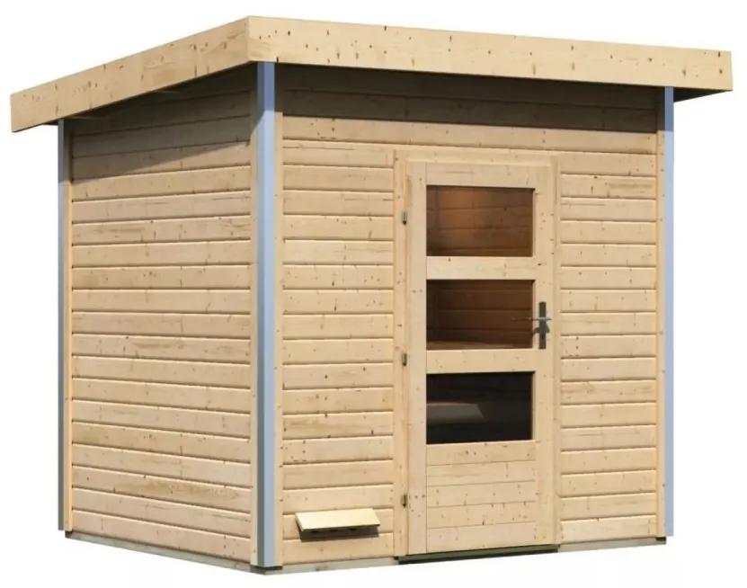 Venkovní finská sauna NORGE Lanitplast Přírodní dřevo