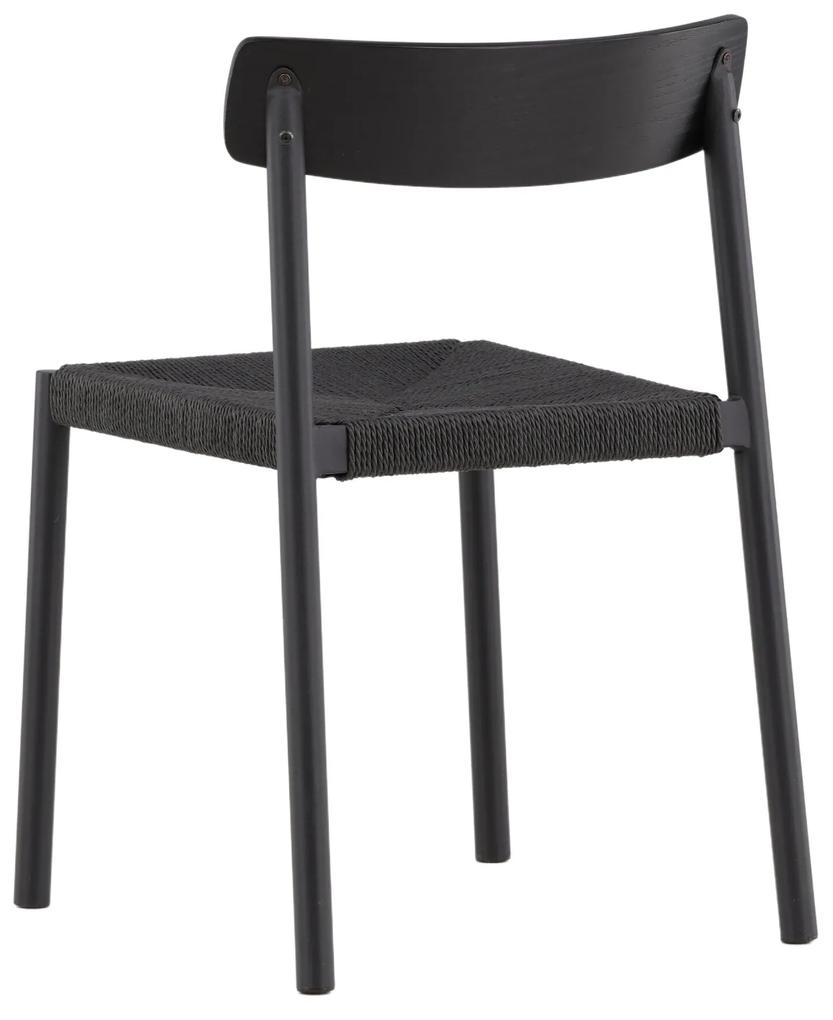 Jídelní židle Malmön, černá, 53.5x51.5x79