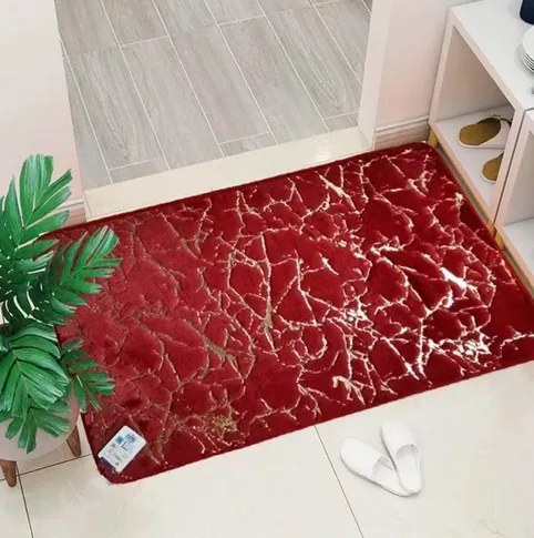 Moderní protiskluzivá koupelnová předložka, různé velikosti Barva: Červená, Rozměry: 60x120 cm