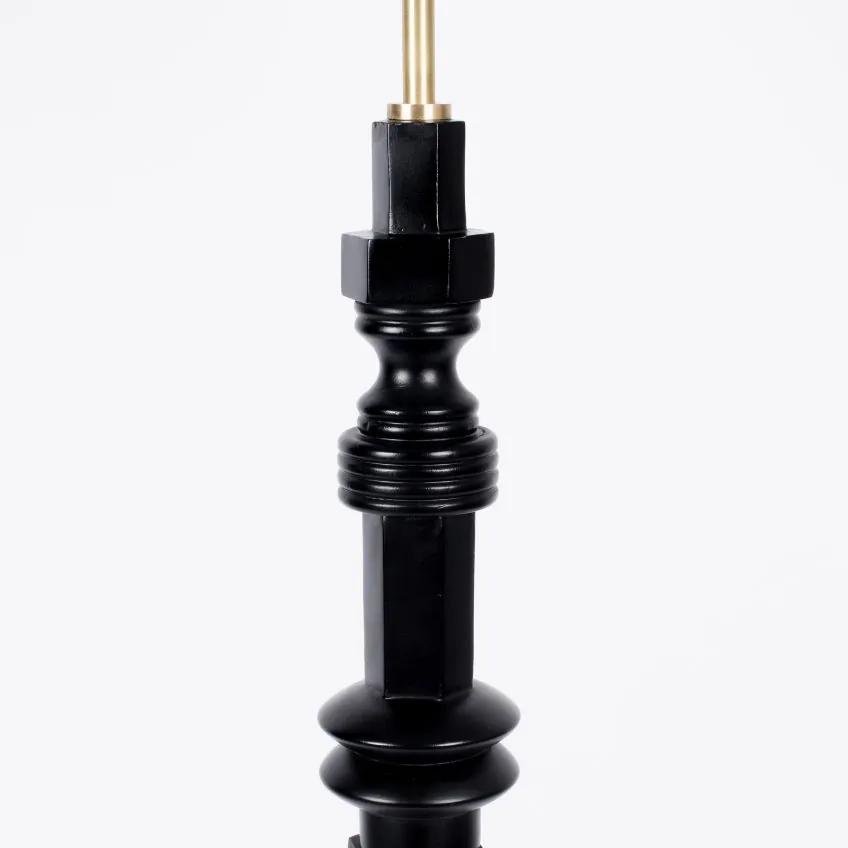 Černá látková stojací lampa ZUIVER TOTEM 148 cm