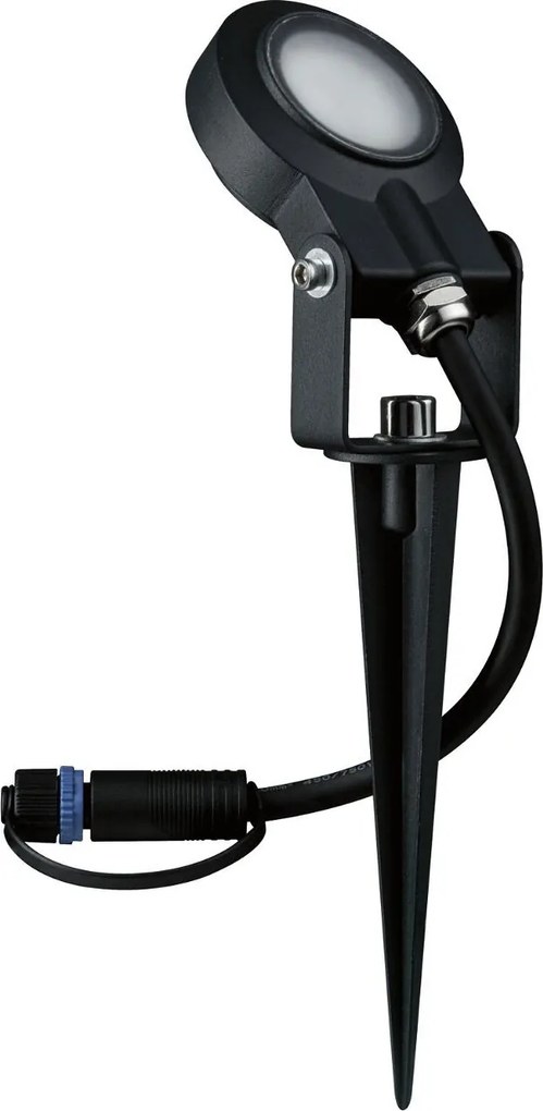 P 94728 Plug & Shine LED bodové zahradní světlo Sting spot neláká hmyz IP67 2200K 6,3W antracit - PAULMANN