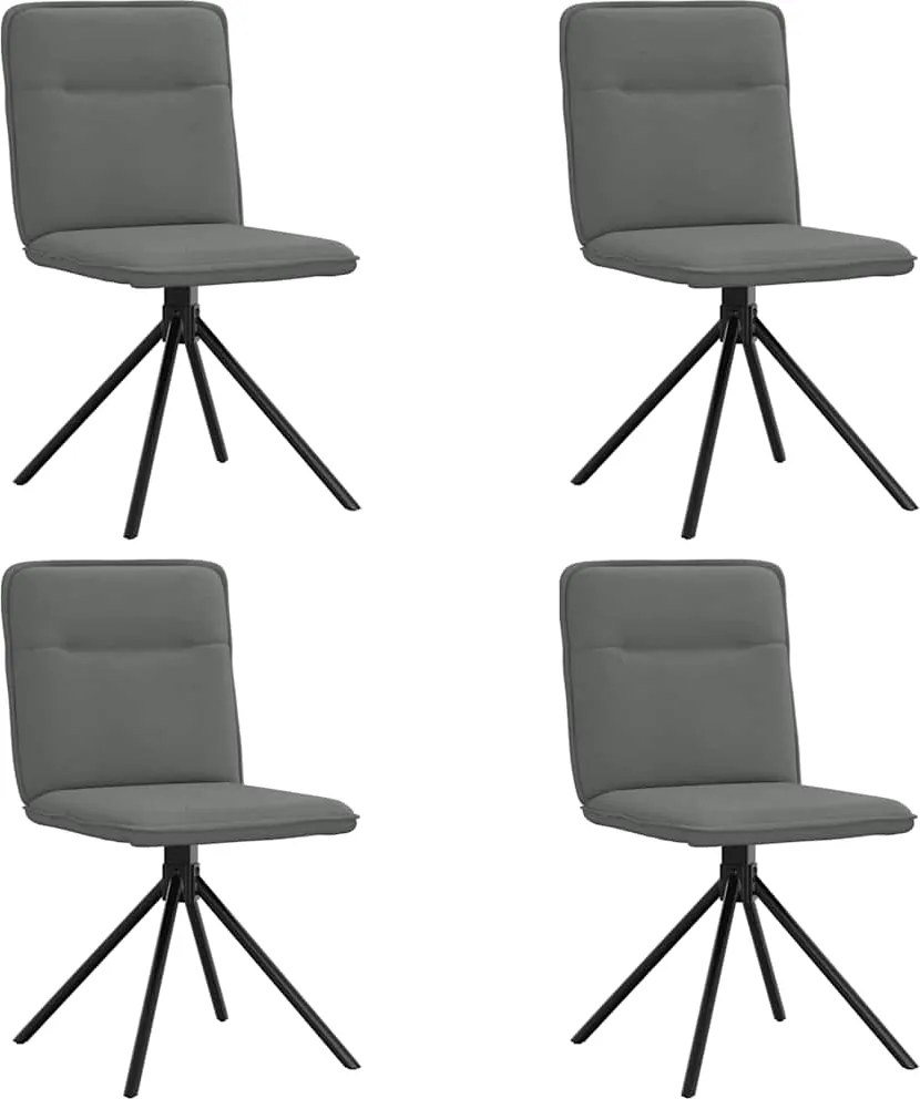 Jídelní židle 4 ks tmavě šedé textil 3315333