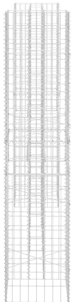 vidaXL Marketos Gabionový truhlík ve tvaru písmene H ocelový drát 260x40x180 cm