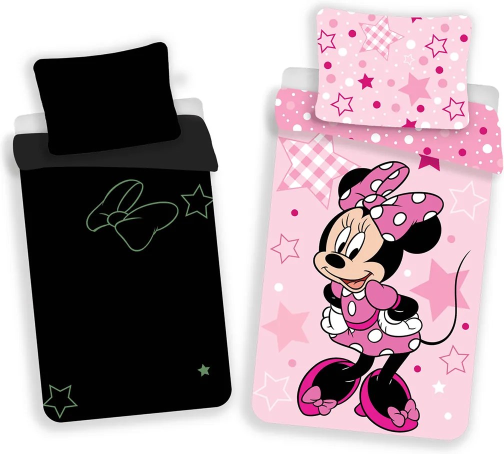 Jerry Fabrics Dětské povlečení MINNIE 02 (svítící efekt)