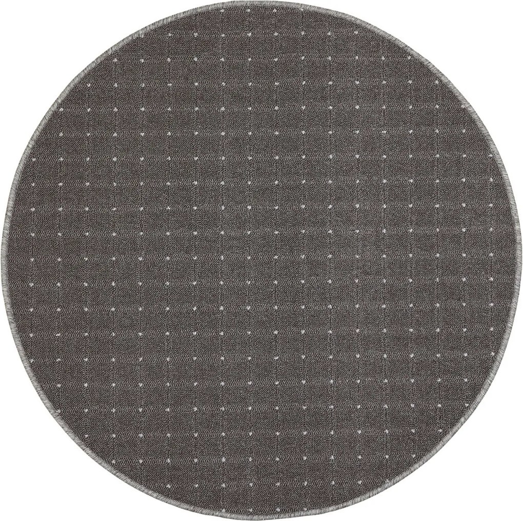 Condor Carpets, AKCE: 80x80 (průměr) kruh cm Kusový koberec Udinese hnědý kruh, hnědá, chodba / předsíň