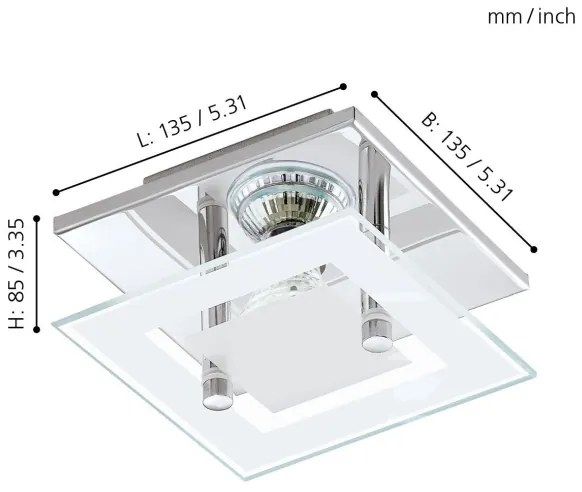 Eglo 94224 - LED stropní svítidlo ALMANA 1xGU10-LED/3W/230V