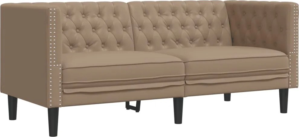 2dílná sedací souprava Chesterfield cappuccino umělá kůže 3209279