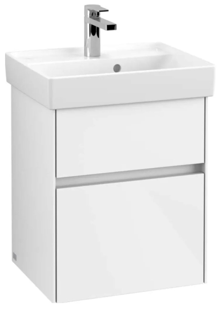 Villeroy & Boch Collaro - Umyvadlová skříňka, 46x55x37 cm, 2 zásuvky, Glossy White C00600DH