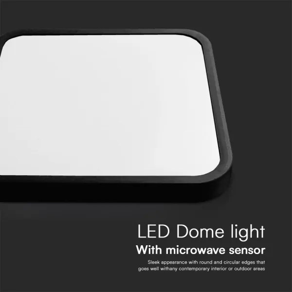 LED Koupelnové stropní svítidlo se senzorem LED/18W/230V IP44 4000K 29x29 cm +DO
