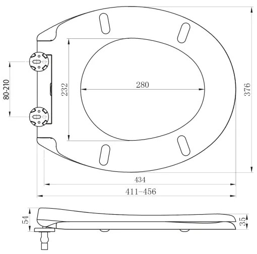 Sapho - Záchodové prkénko ADINA SoftClose bílá