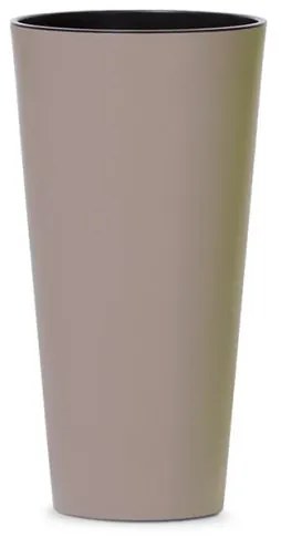 PROSPERPLAST Květináč - TUBUS SLIM Průměr: 15 cm, Barva: mocca