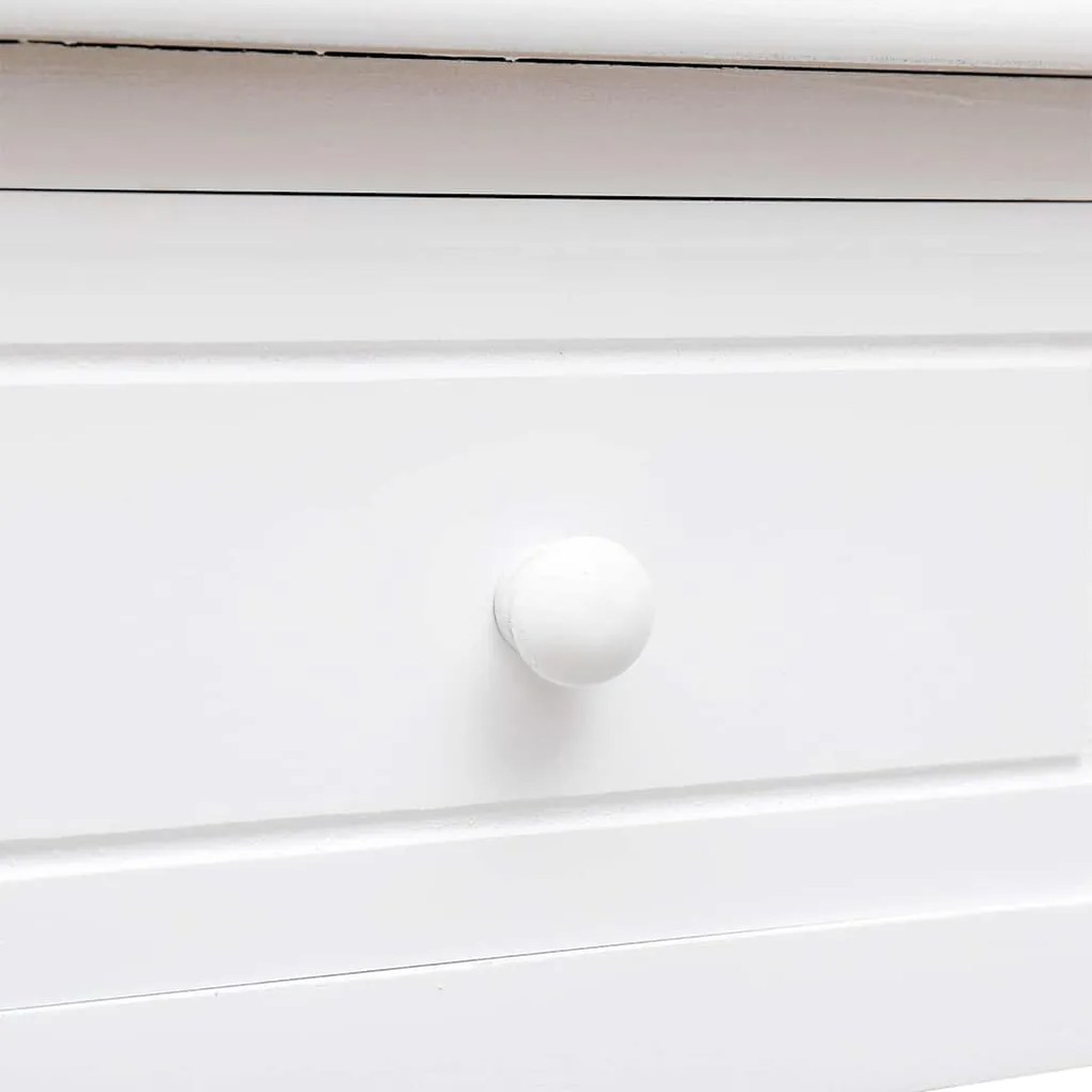 Psací stůl bílý 108 x 45 x 76 cm masivní pavlovnie 338537
