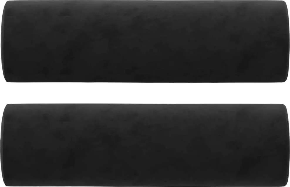 vidaXL 3místná pohovka s polštáři 180 cm samet [3200896] Barva: Tmavě šedá