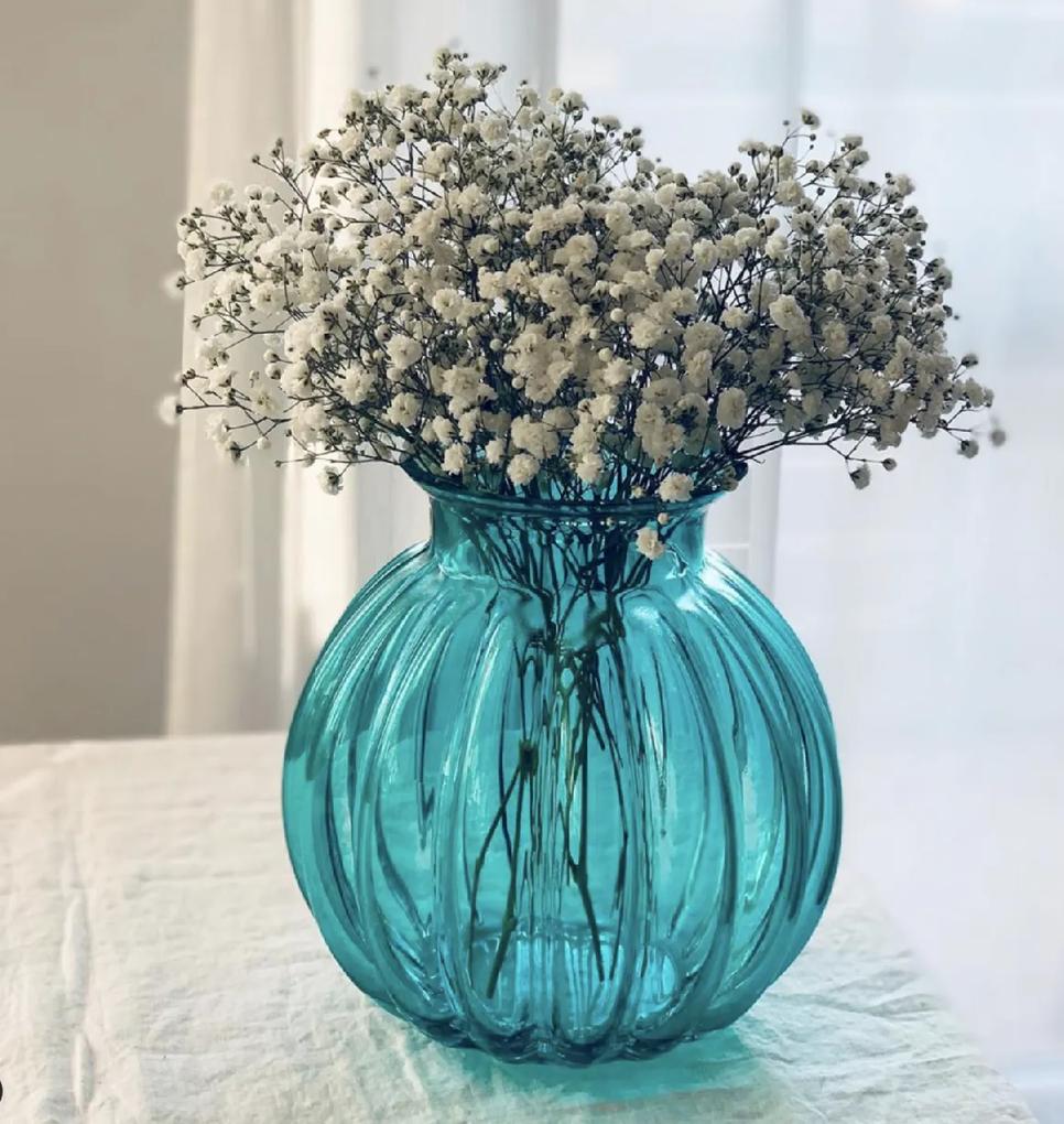 RADUACRYSTAL Křišťálová váza Maria modrá, 23x12 cm