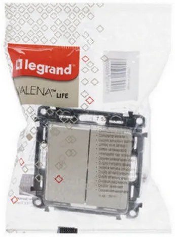 Legrand Valena LIFE vypínač č.6+6 schodišťový dvojitý béžový 752208
