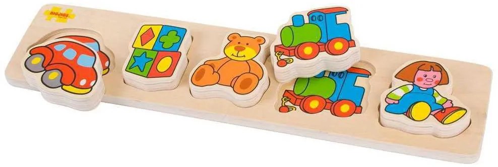 Bigjigs Toys Bigjigs Baby Dřevěné vkládací puzzle hračky