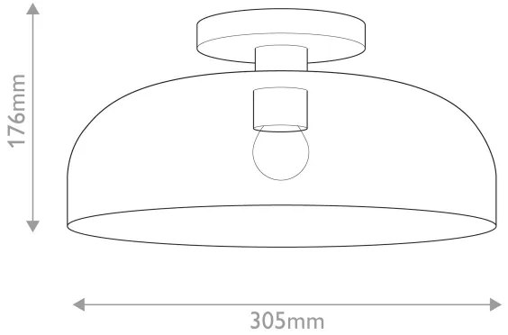 Alora Mood ALM-SYLVIA-SF-BK-CL - Stropní svítidlo SYLVIA 1xE27/60W/230V černá